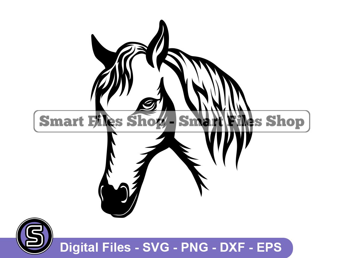 Paard Mascotte 2 SVG Paard Gezicht SVG Paard Hoofd Svg - Etsy Nederland