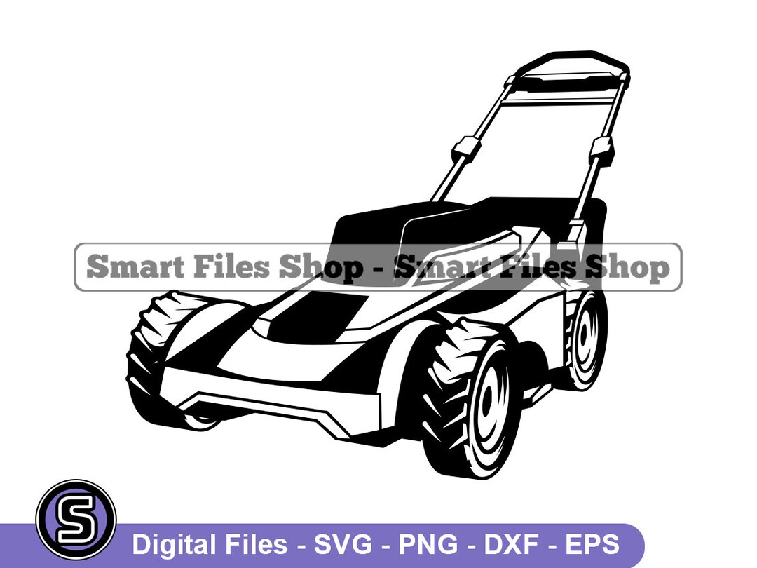 Push Mower Svg, Lawn Mower Svg, Landscaping Svg, Landscaper Svg, Push ...