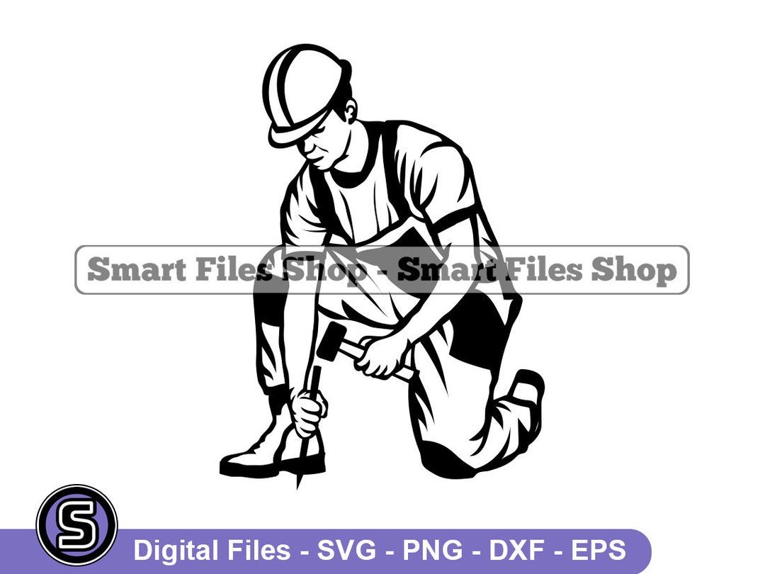 Construction Worker 2 Svg, Contractor Svg, Construction Svg ...
