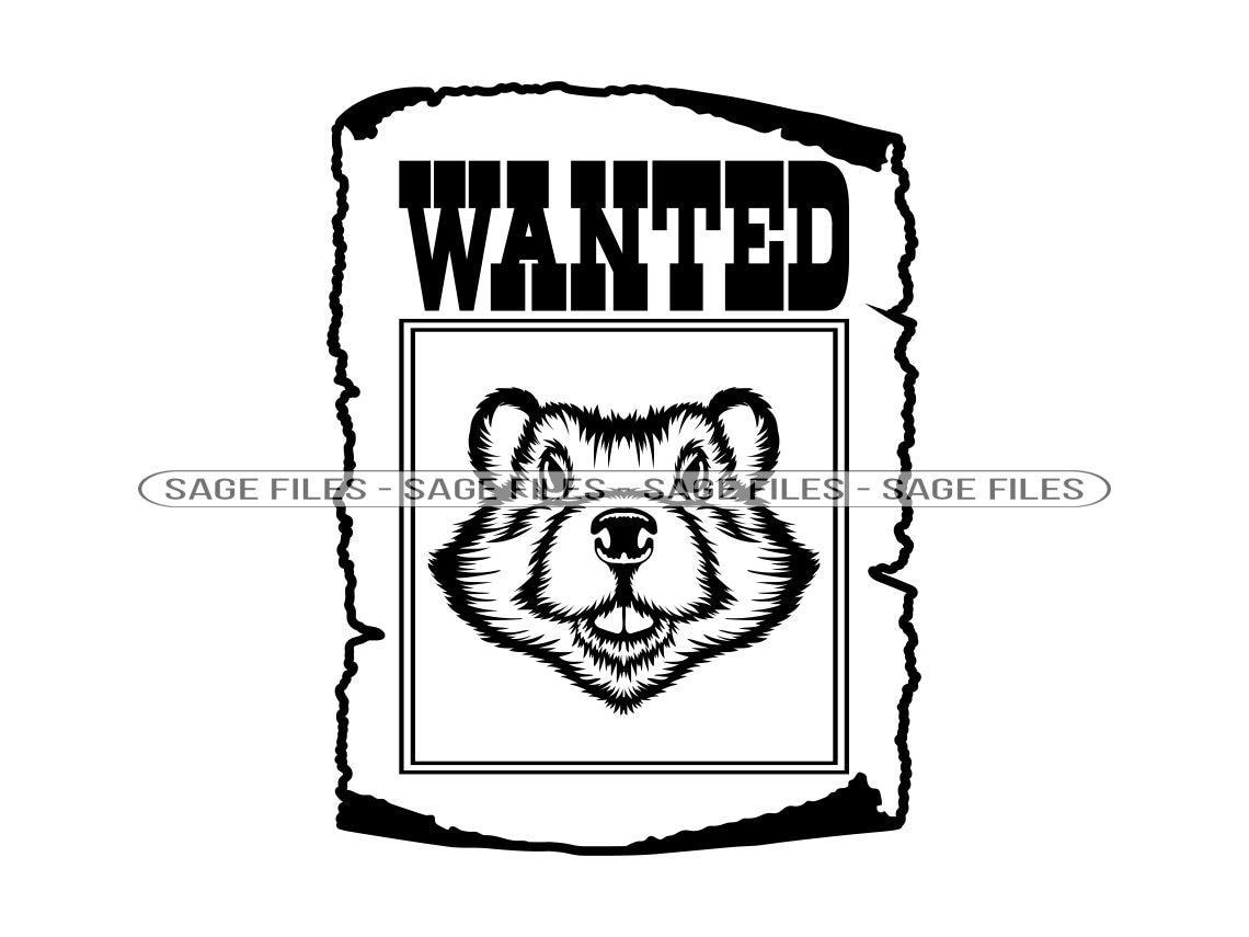 Beaver Wanted Poster Svg Beaver Svg Western Svg Wild West - Etsy