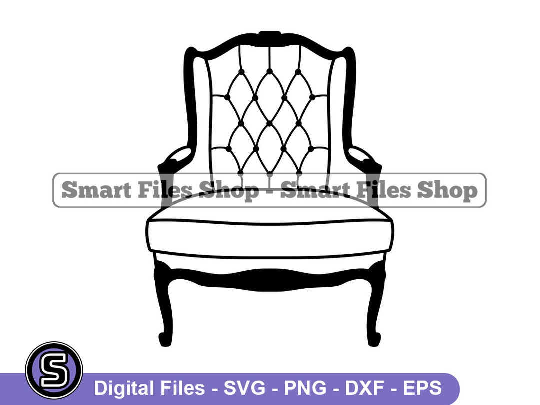 Armchair #4 Svg, Armchair Svg, Furniture Svg, Armchair Dxf, Armchair ...