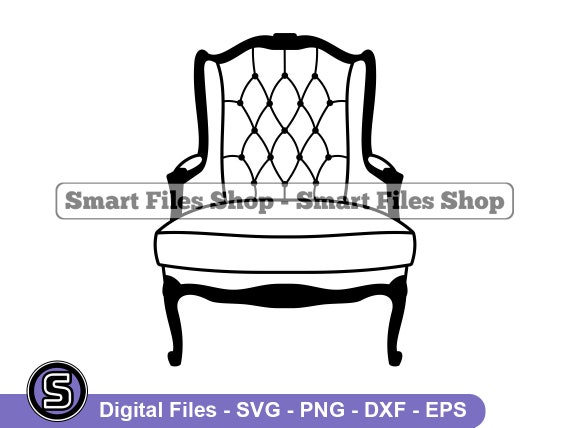 Armchair 4 Svg Armchair Svg Furniture Svg Armchair Dxf - Etsy