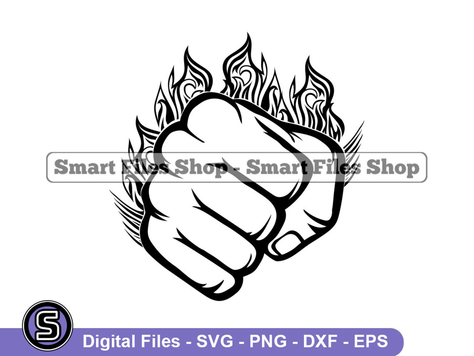 Flaming Fist Svg Fist Svg Punch Svg Flaming Fist Dxf | Etsy