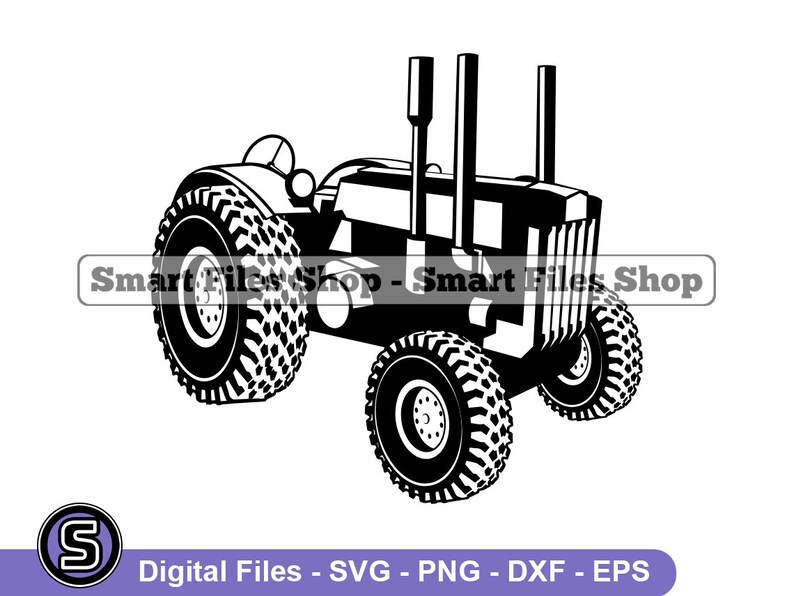 Retro Tractor Svg Tractor Svg Farm Tractor Svg Tractor Dxf | Etsy