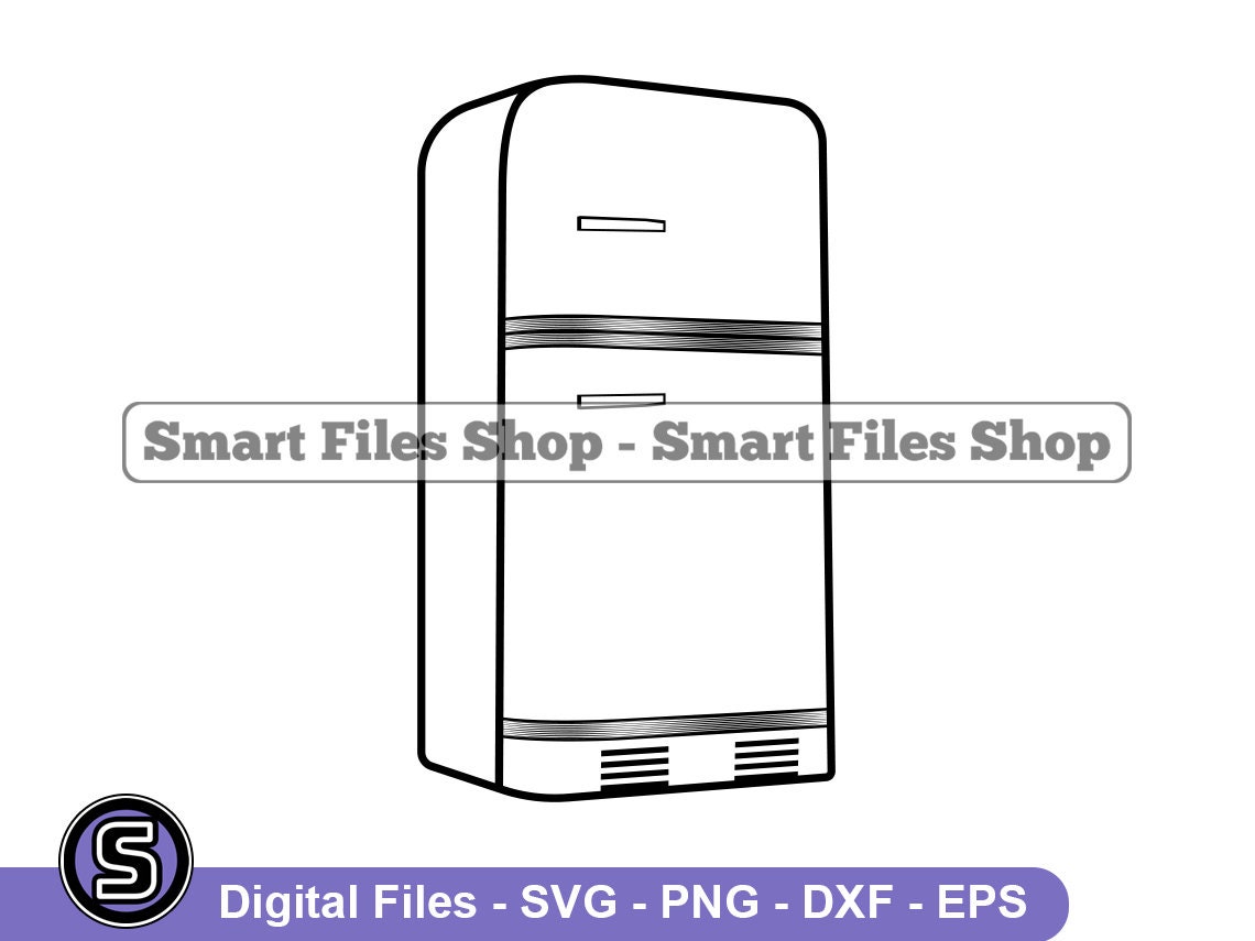 Retro Refrigerator Svg Refrigerator Svg Freezer Svg Kitchen | Etsy