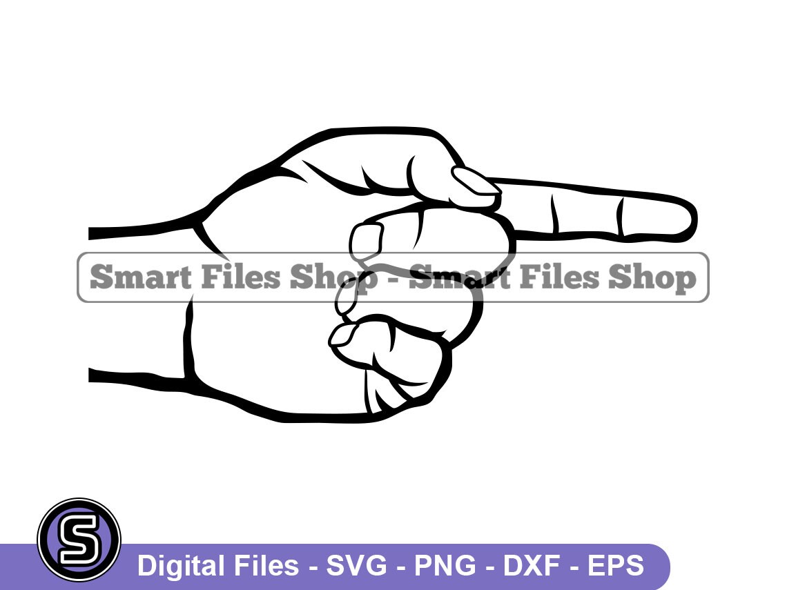 Pointing Finger 2 SVG Finger Svg Hand Svg Pointing Finger | Etsy