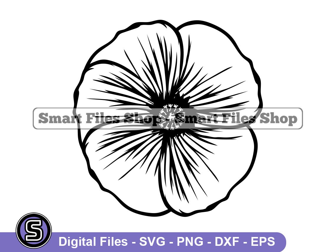 Tree Mallow Flower SVG Tree Mallow SVG Flower Svg Flower - Etsy