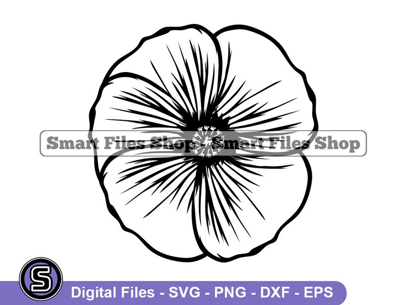 Tree Mallow Flower SVG Tree Mallow SVG Flower Svg Flower | Etsy