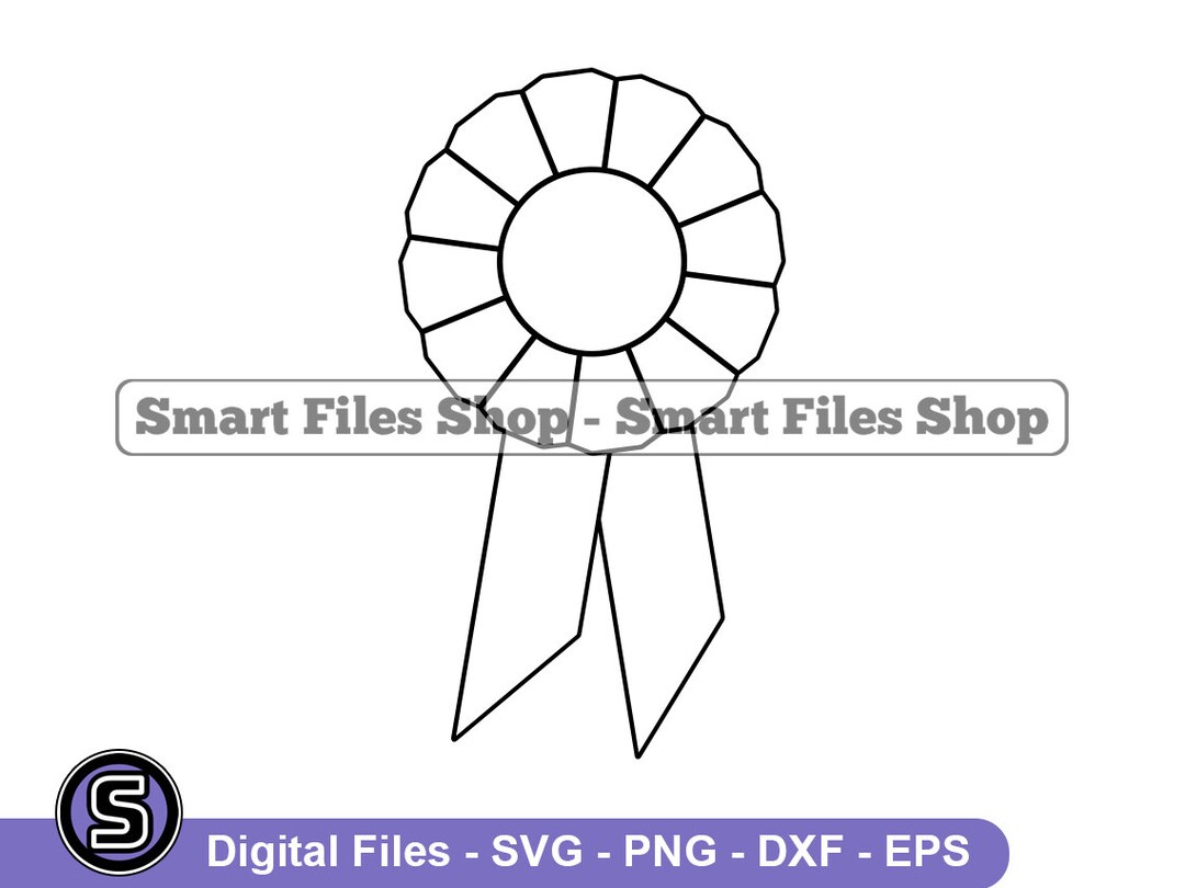 Award Ribbon Outline Svg, Award Ribbon Svg, Prize Svg, Winner Svg ...