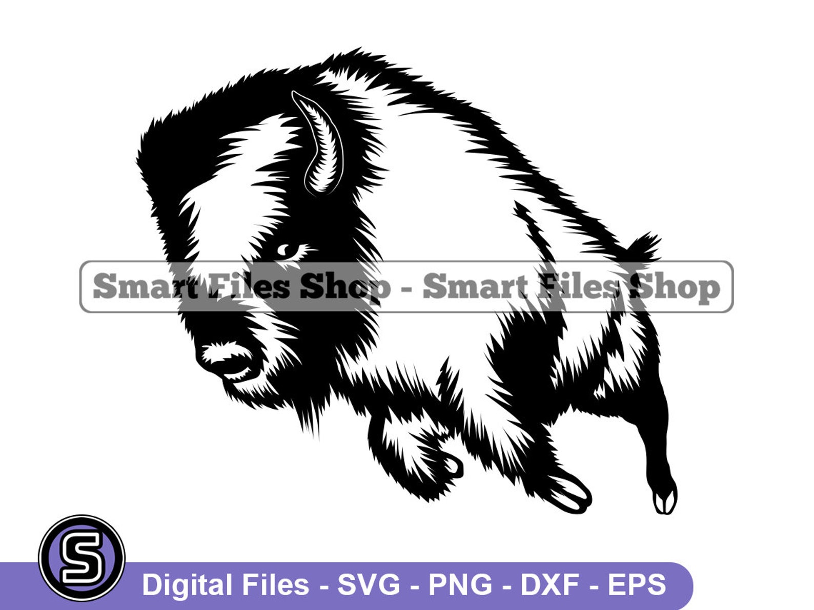 Charging Bison SVG, Bison SVG, Buffalo Svg, Bison Dxf, Bison Png, Bison ...
