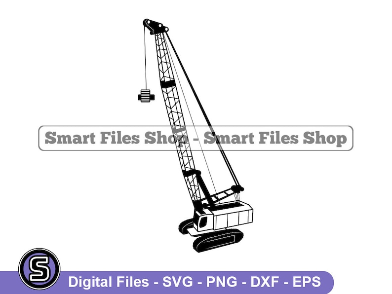 Crawler Crane SVG Crane SVG Heavy Equipment Svg | Etsy