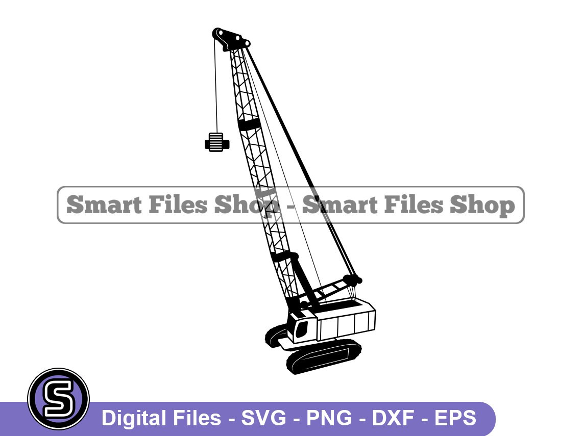 Crawler Crane SVG Crane SVG Heavy Equipment Svg | Etsy