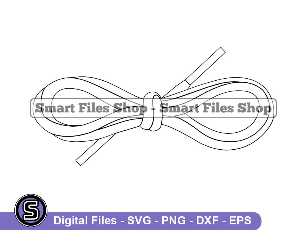 Shoelace Outline 3 SVG, Shoelace SVG, Shoe Lace Svg, Shoelace Dxf ...