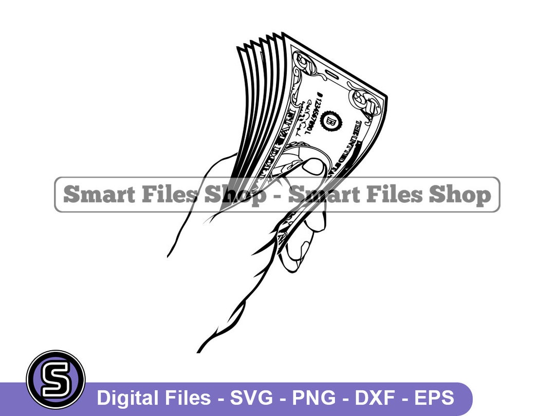 Cash on Hand Svg, Money Svg, Dollars Svg, Cash Dxf, Cash Png, Cash ...