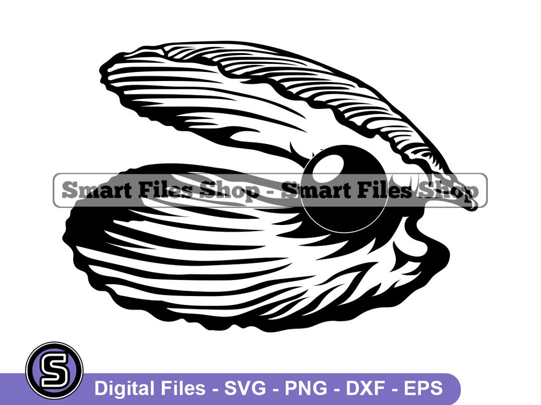 Clam Pearl Svg, Pearl Svg, Clam Svg, Sea Shell Svg, Clam Pearl Dxf ...