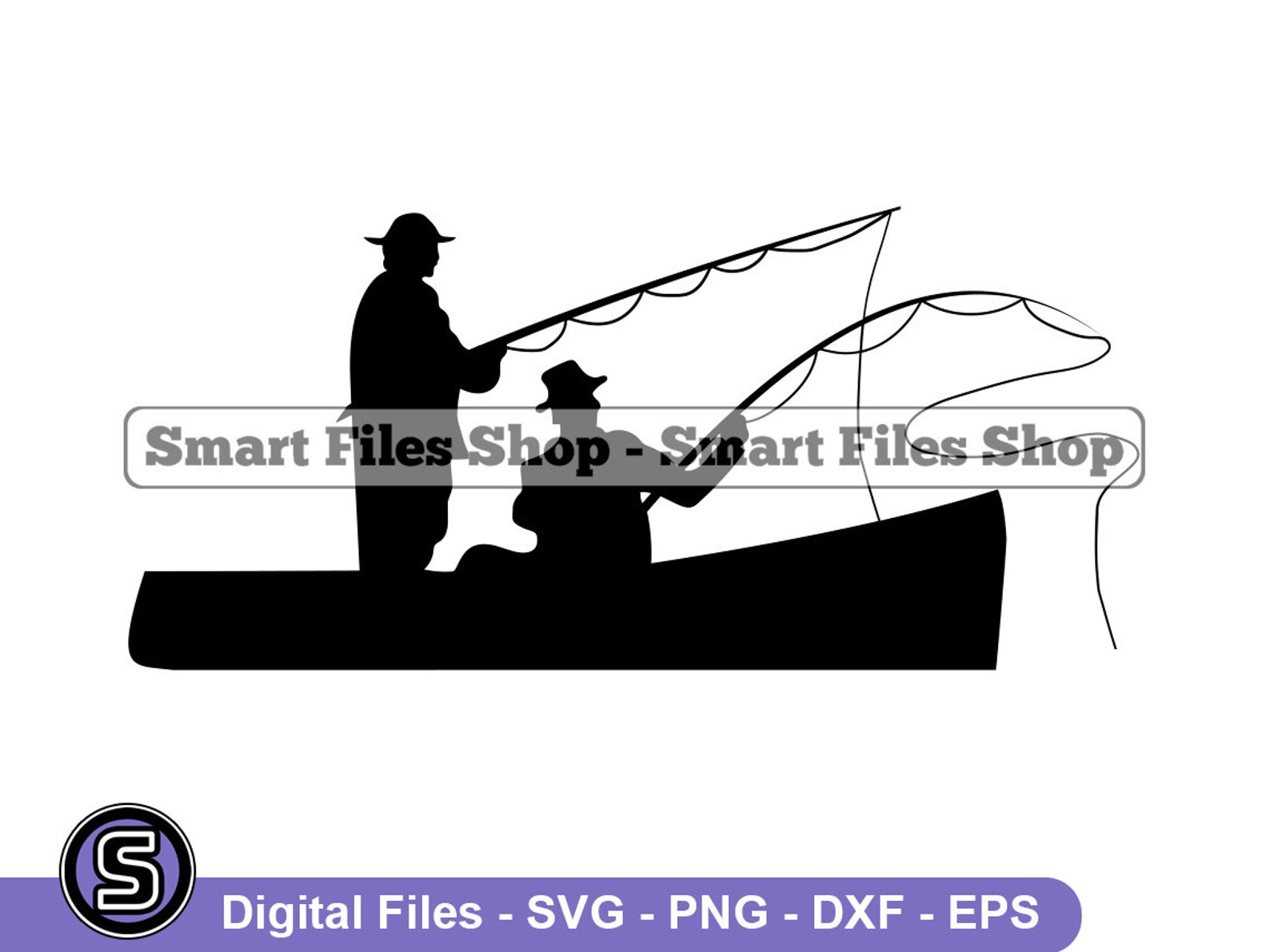 Boat Fishing 2 Svg Fishing Svg Fishermen Svg Fishing Dxf - Etsy