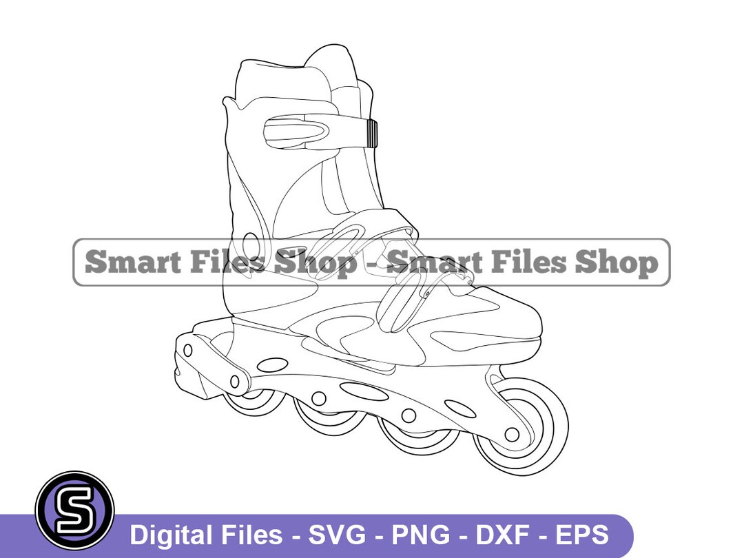 Esquema de los patines 3 Svg, Patines de rodillos Svg, Patines Dxf ...