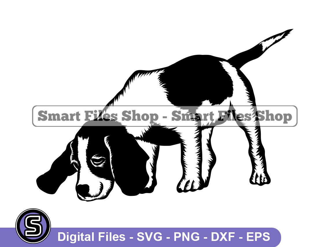 Sniffing Dog Svg, Dog Svg, Hunting Dog Svg, Sniffing Dog Dxf, Sniffing ...