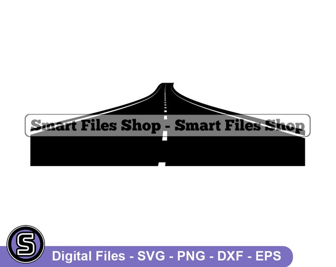Road Svg Street Svg Digital Download Highway Silhouette File Roadway ...