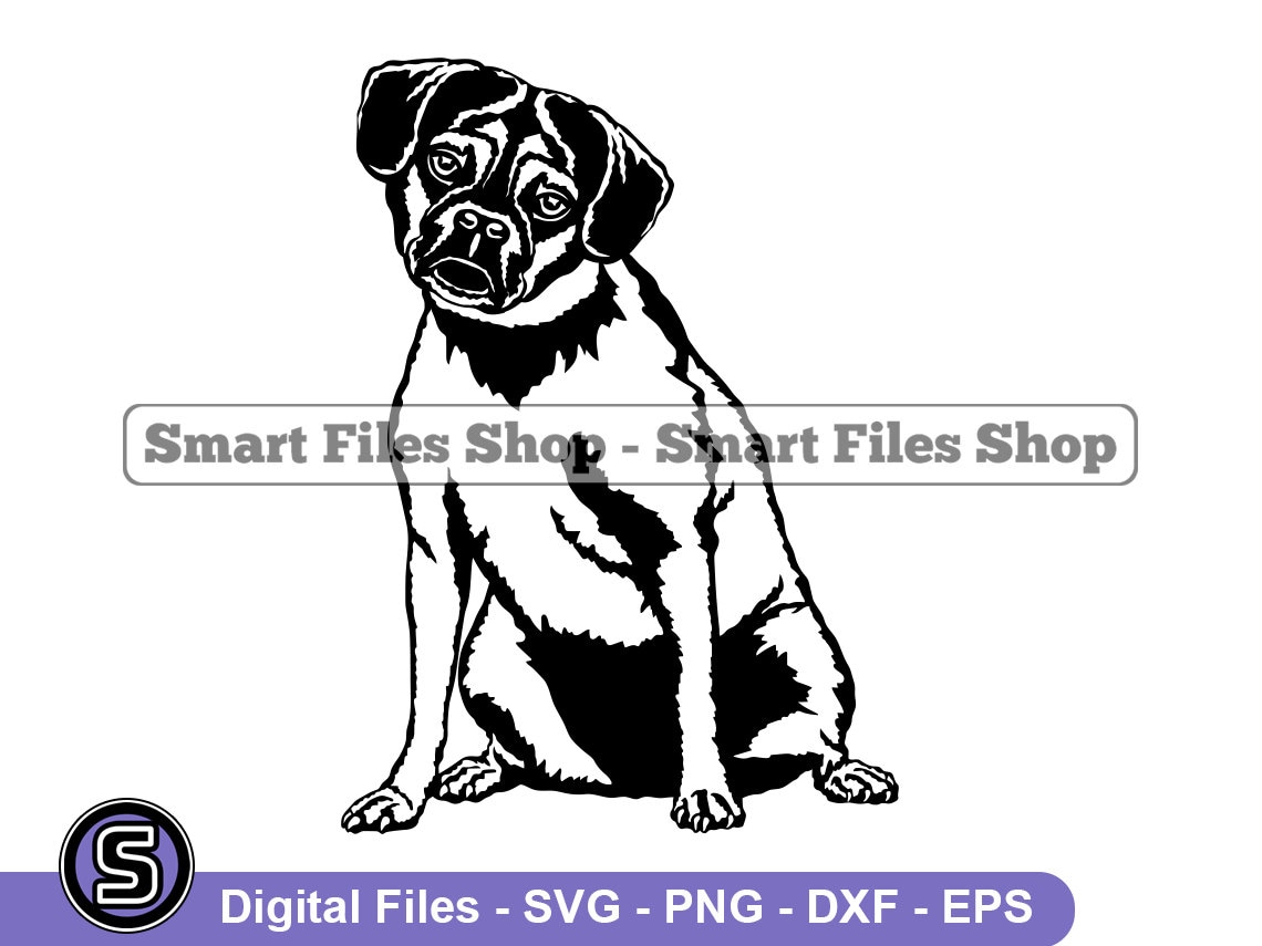 Buy Sitting Puggle SVG Puggle Svg Dog Svg Puggle Dxf Puggle Online in ...