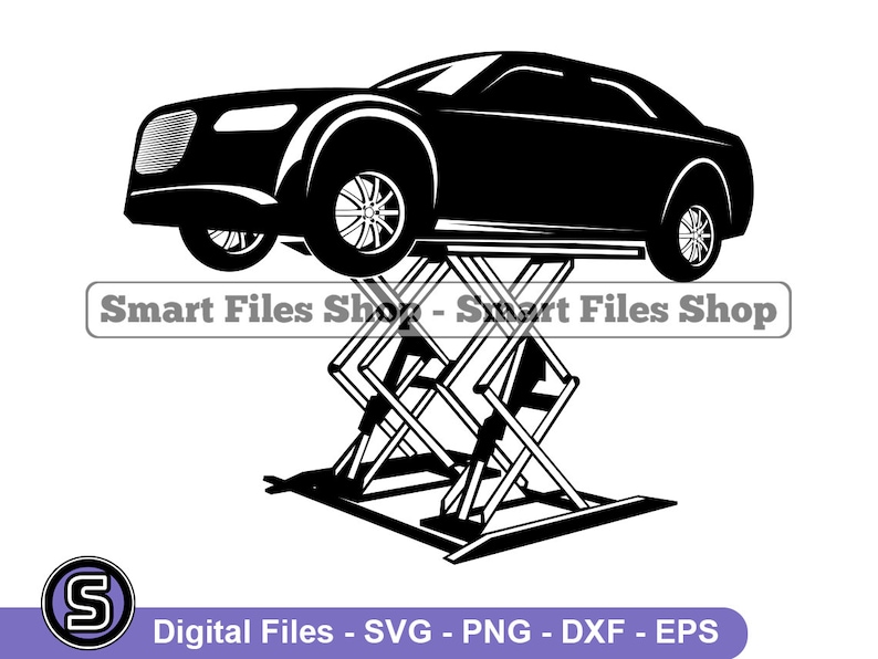 Car Lift #2 Svg, Car Lift Svg, Car Mechanic Svg, Car Svg, Car Lift Dxf ...
