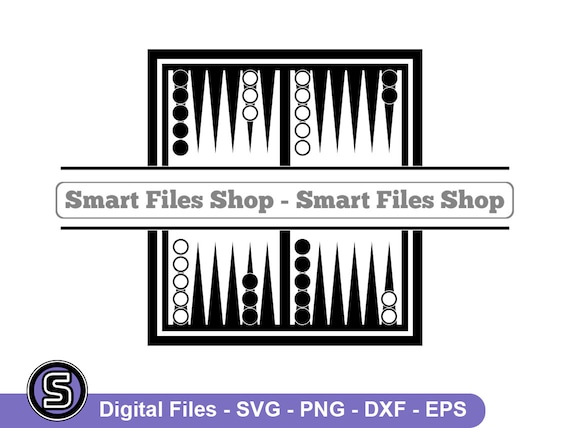 Backgammon Split Monogram Logo Svg Backgammon Svg Board Game - Etsy Israel
