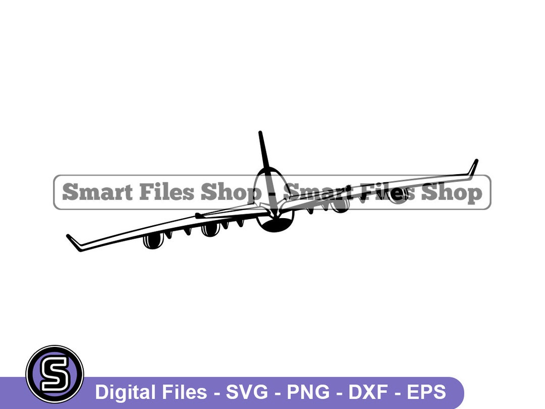 Airplane Back Svg, Airplane Svg, Airliner Svg, Jumbo Jet Svg, Airplane ...