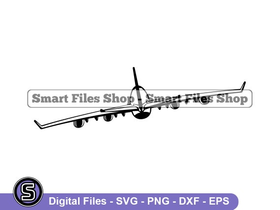Airplane Back Svg Airplane Svg Airliner Svg Jumbo Jet Svg | Etsy