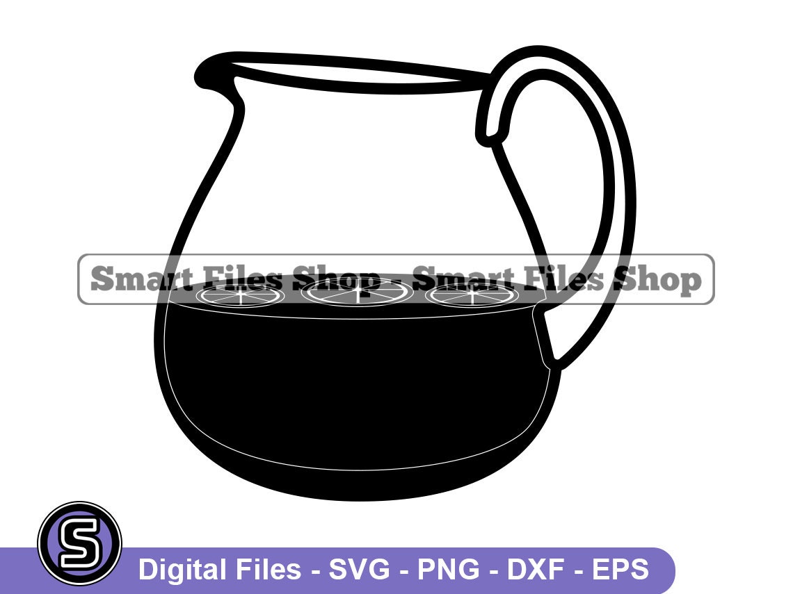 Lemonade Pitcher Clipart Black And White Christmas