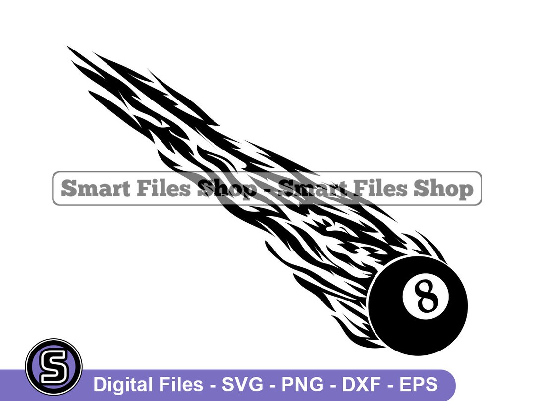 Flaming Pool Ball 2 Svg Pool Ball Svg Billiards Svg Pool - Etsy