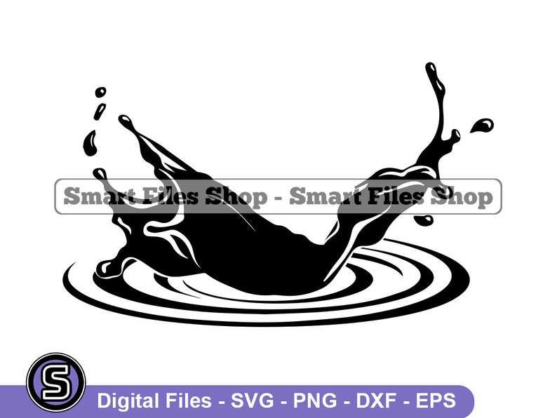 Water Splash Svg Water Ripple Svg Water Splash Dxf Water - Etsy