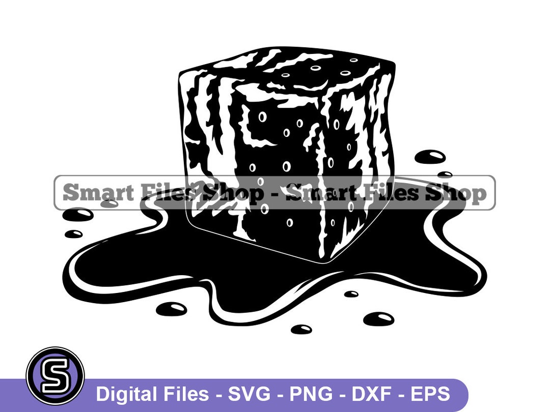 Melting Ice Cube Svg, Ice Cube Svg, Melting Ice Svg, Ice Cube Dxf, Ice ...