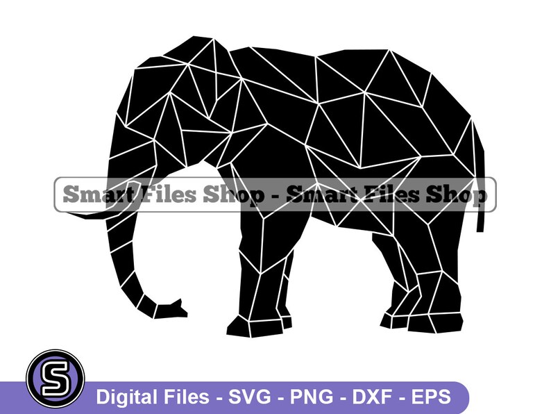 Geometric Elephant Svg Elephant Svg Geometric Animals Svg - Etsy