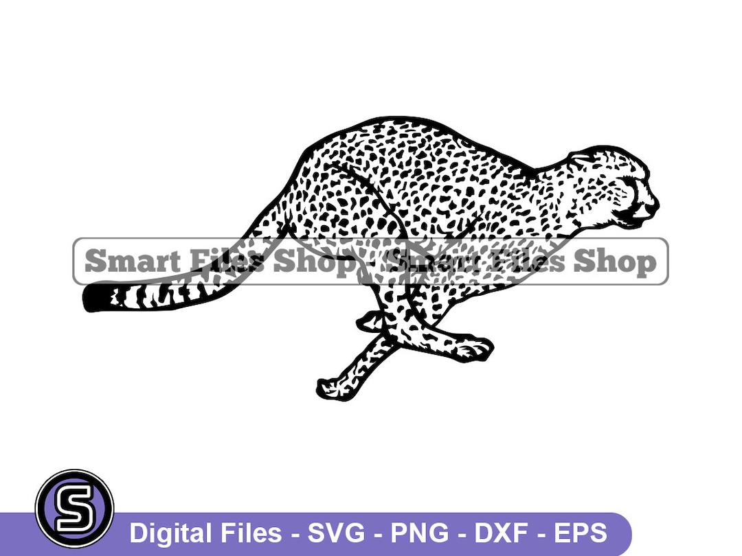 Running Cheetah Svg, Cheetah Svg, Safari Svg, Cheetah Dxf, Cheetah Png ...