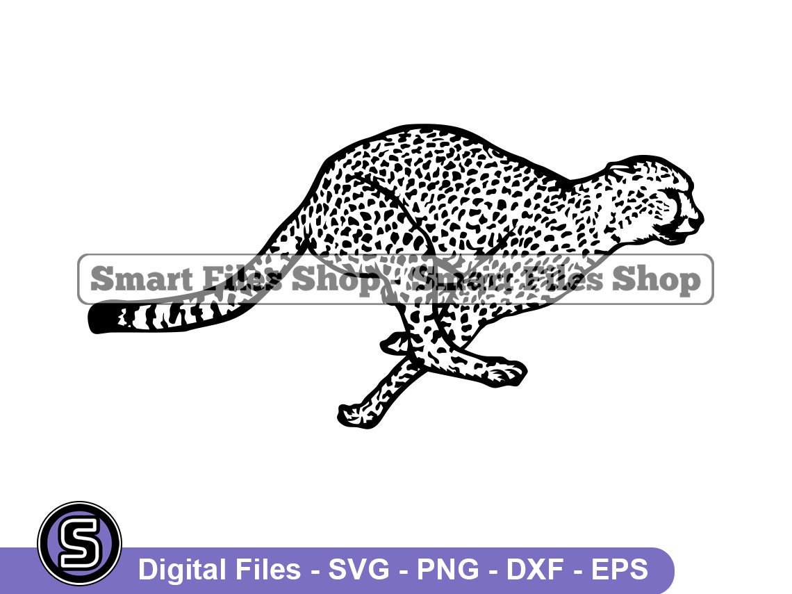 Running Cheetah Svg Cheetah Svg Safari Svg Cheetah Dxf - Etsy