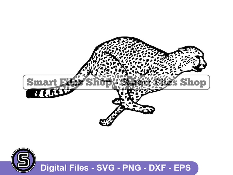 Running Cheetah Svg Cheetah Svg Safari Svg Cheetah Dxf - Etsy
