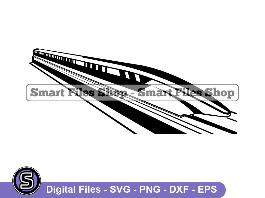 Maglev Train Svg, Bullet Train Svg, High Speed Train Svg, Maglev Train ...