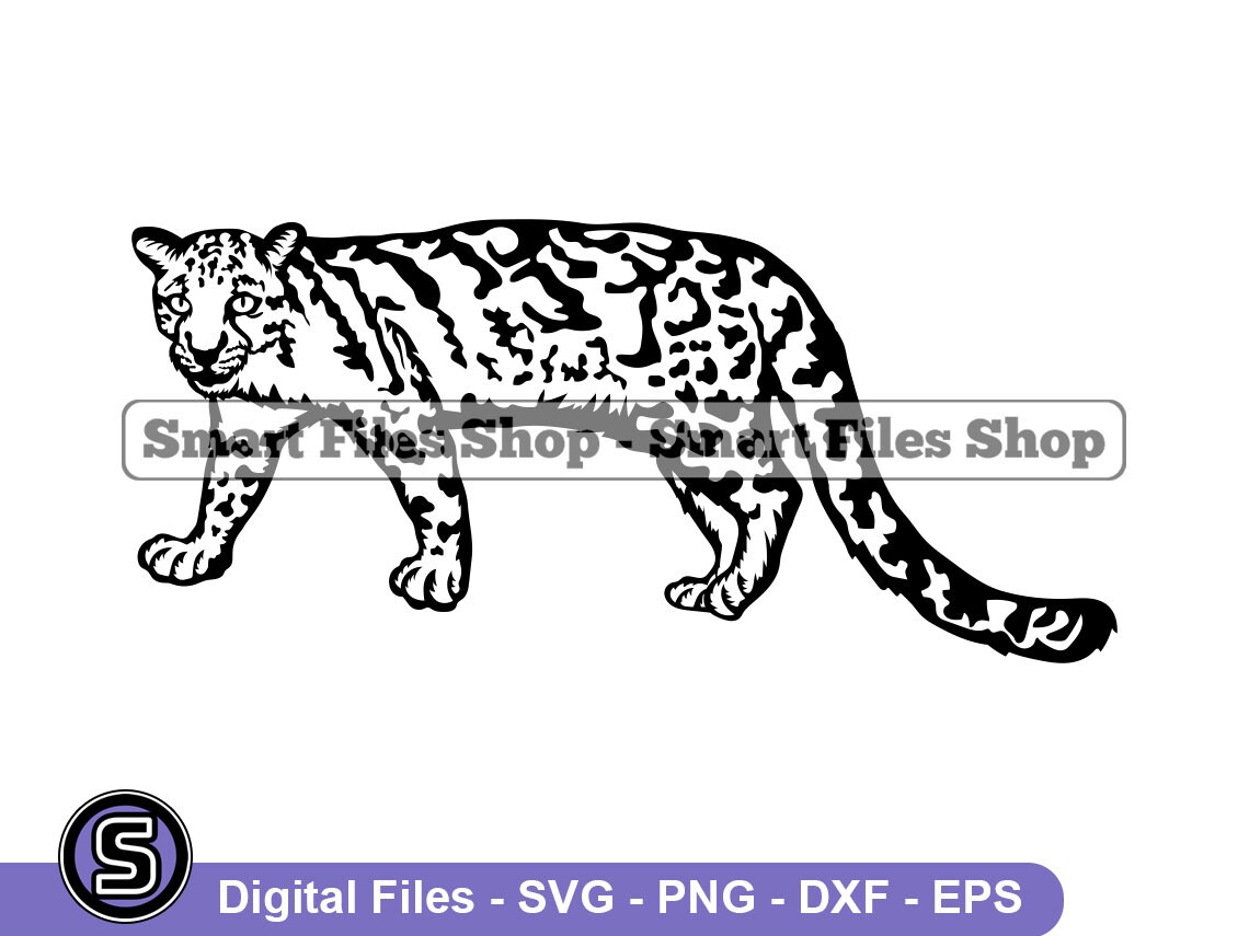 Clouded Leopard SVG Clouded Leopard Dxf Clouded Leopard Png - Etsy