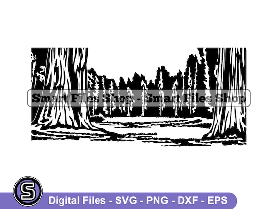 Forêt de séquoias Svg Forêt Svg Bois Svg Forêt Dxf Forêt - Etsy France