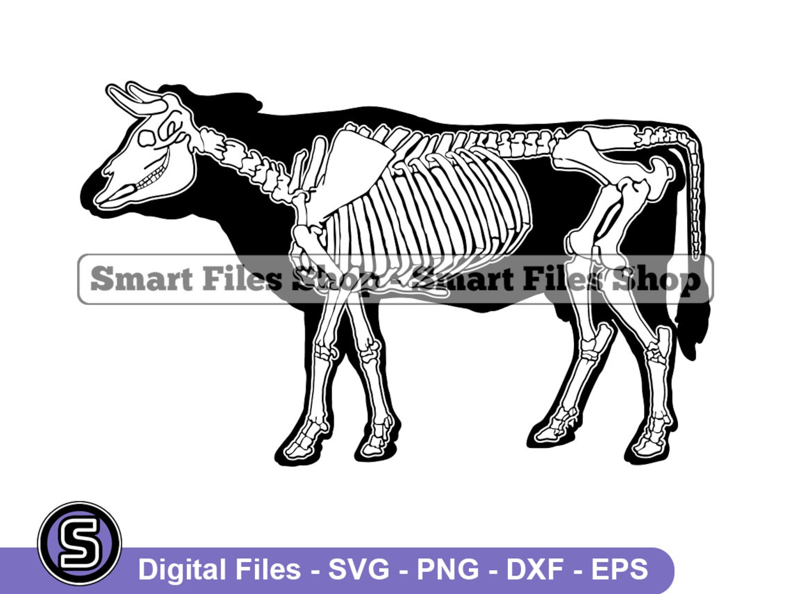 Cow Skeleton 2 SVG Cow Svg Cattle Svg Farm Animals Svg | Etsy