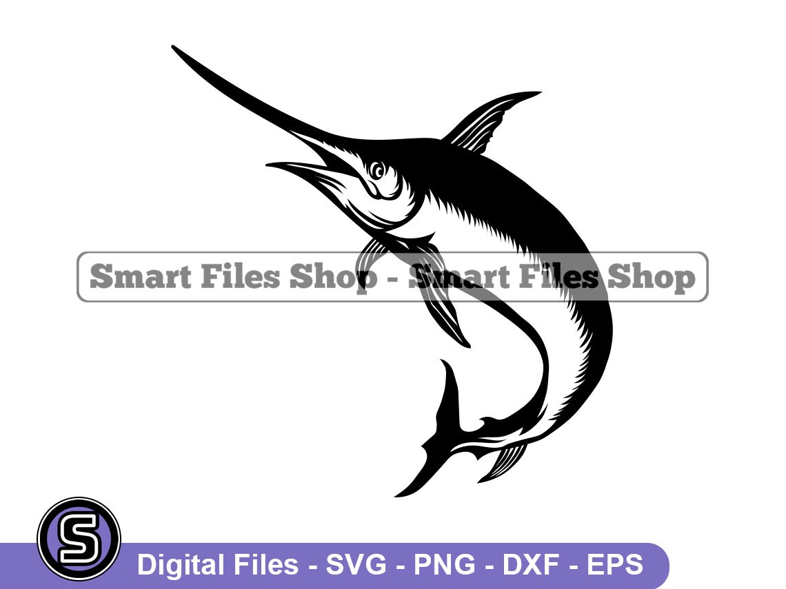 Swordfish 4 Svg Swordfish Svg Fish Svg Fishing Svg | Etsy