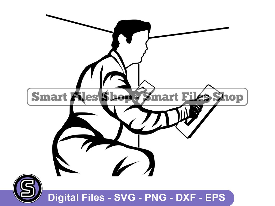 Stucco Worker SVG, Stucco SVG, Contractor Svg, Builder Svg, Stucco Dxf ...