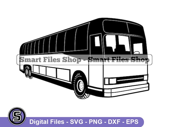 Coach Bus Svg Charter Bus Svg Coach Bus Svg Coach Bus Dxf - Etsy Israel