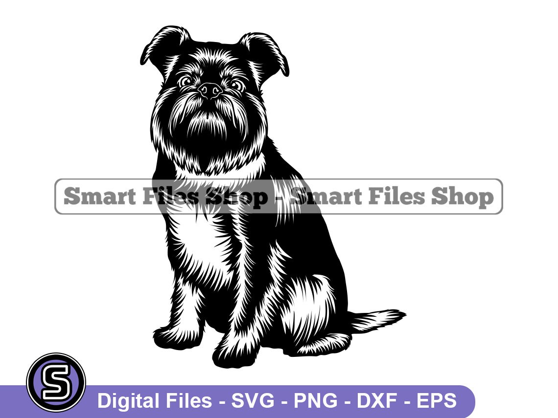 Sitting Griffon Bruxellois SVG Griffon Bruxellois Svg Dog - Etsy