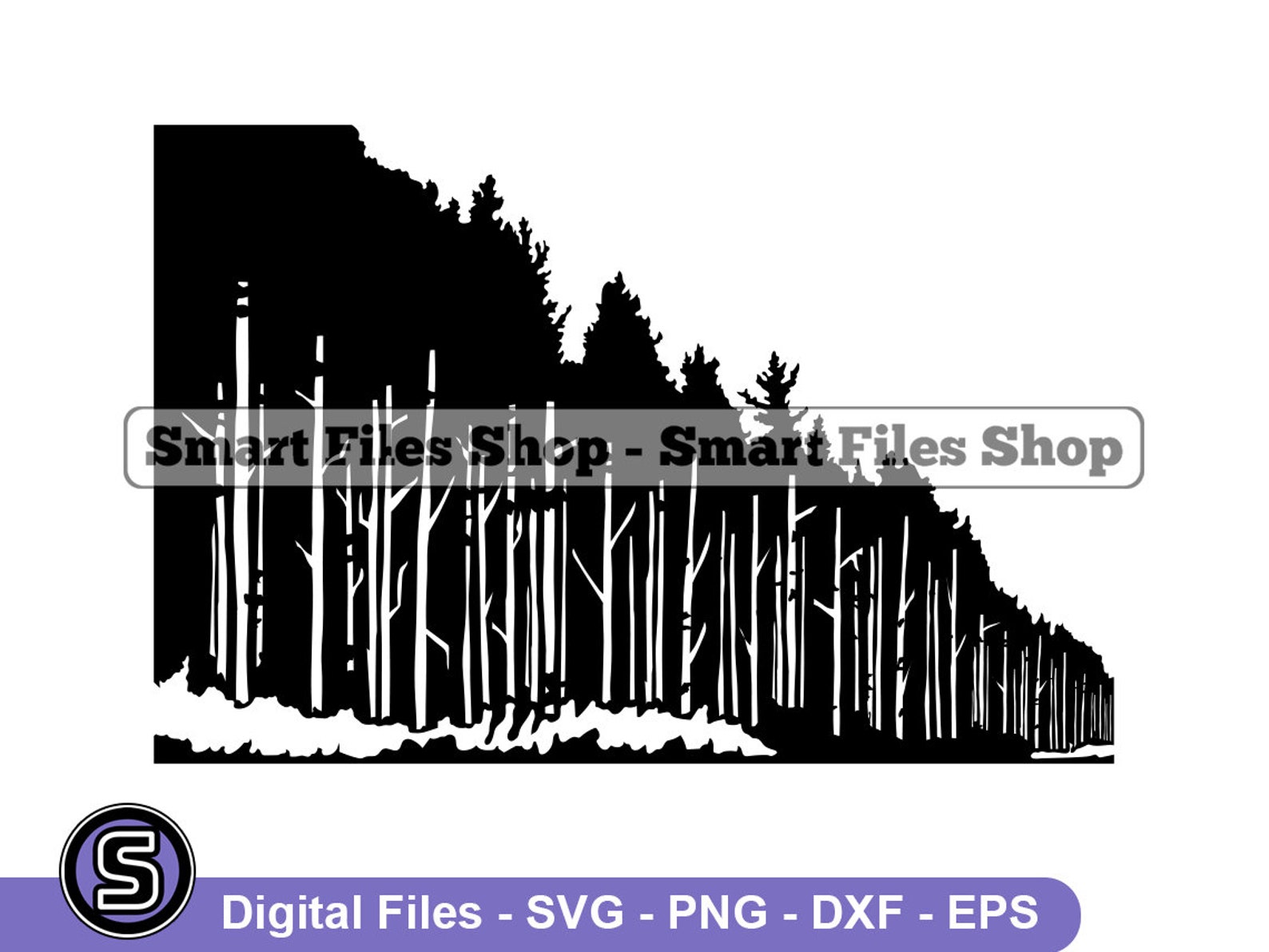 Forest 3 Svg Forest Svg Woods Svg Trees Svg Forest Dxf - Etsy