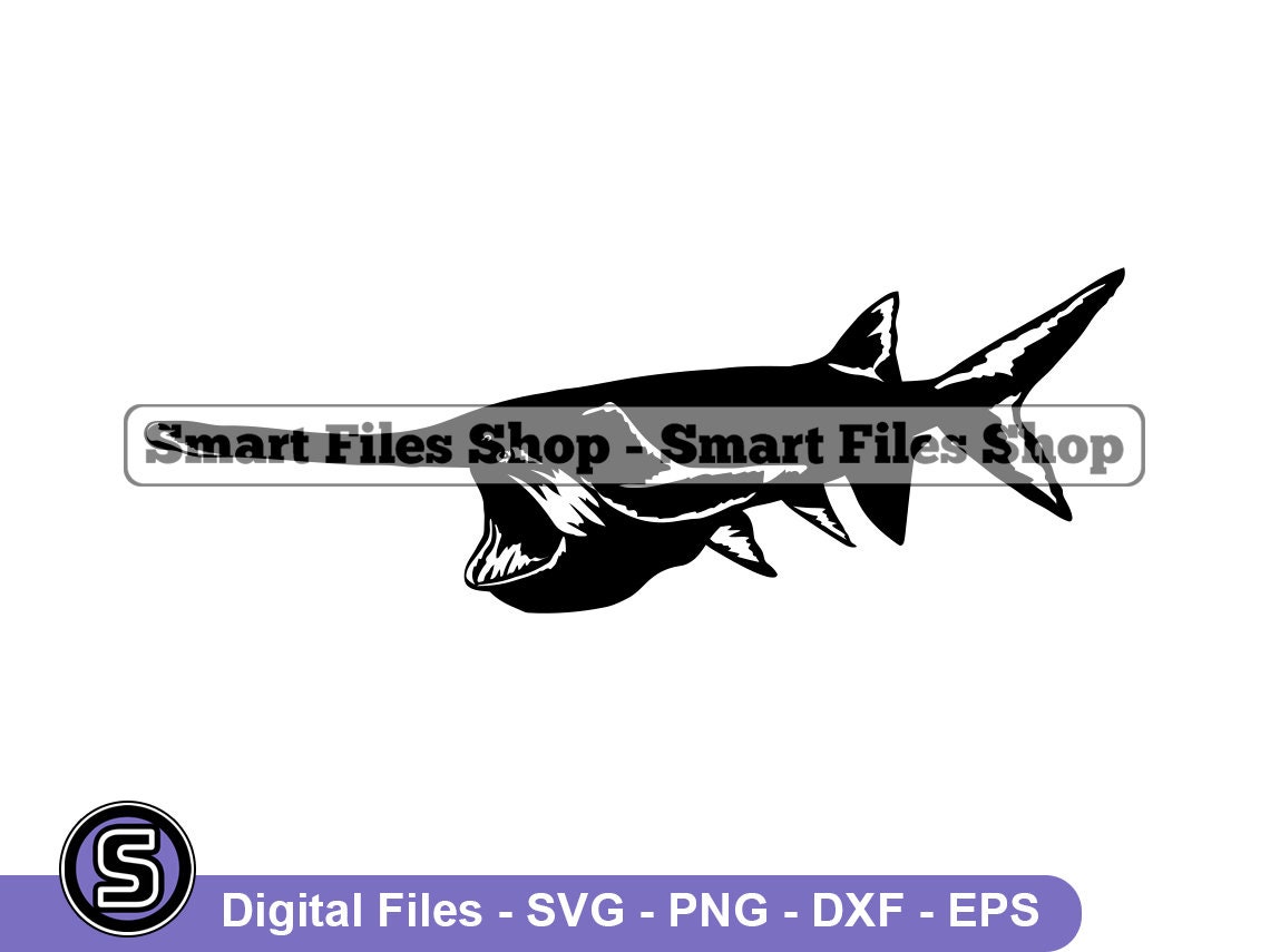 Paddlefish 2 Svg Fish Svg Fishing Svg Paddlefish Dxf | Etsy