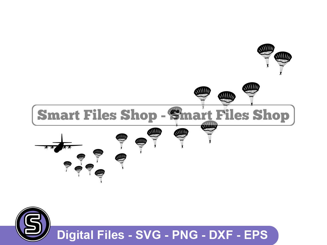 Paratroopers Svg, Army Soldiers Svg, Military Svg, Paratroopers Dxf ...