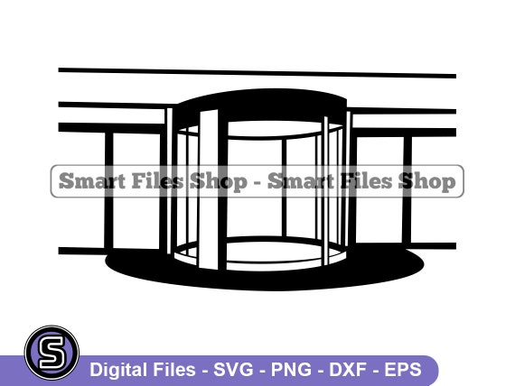 Revolving Door Svg Lobby Svg Office Svg Revolving Door Dxf - Etsy