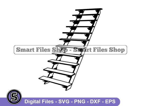 Wooden Stairs Svg Stairs Svg Stairs Dxf Stairs Png Stairs - Etsy