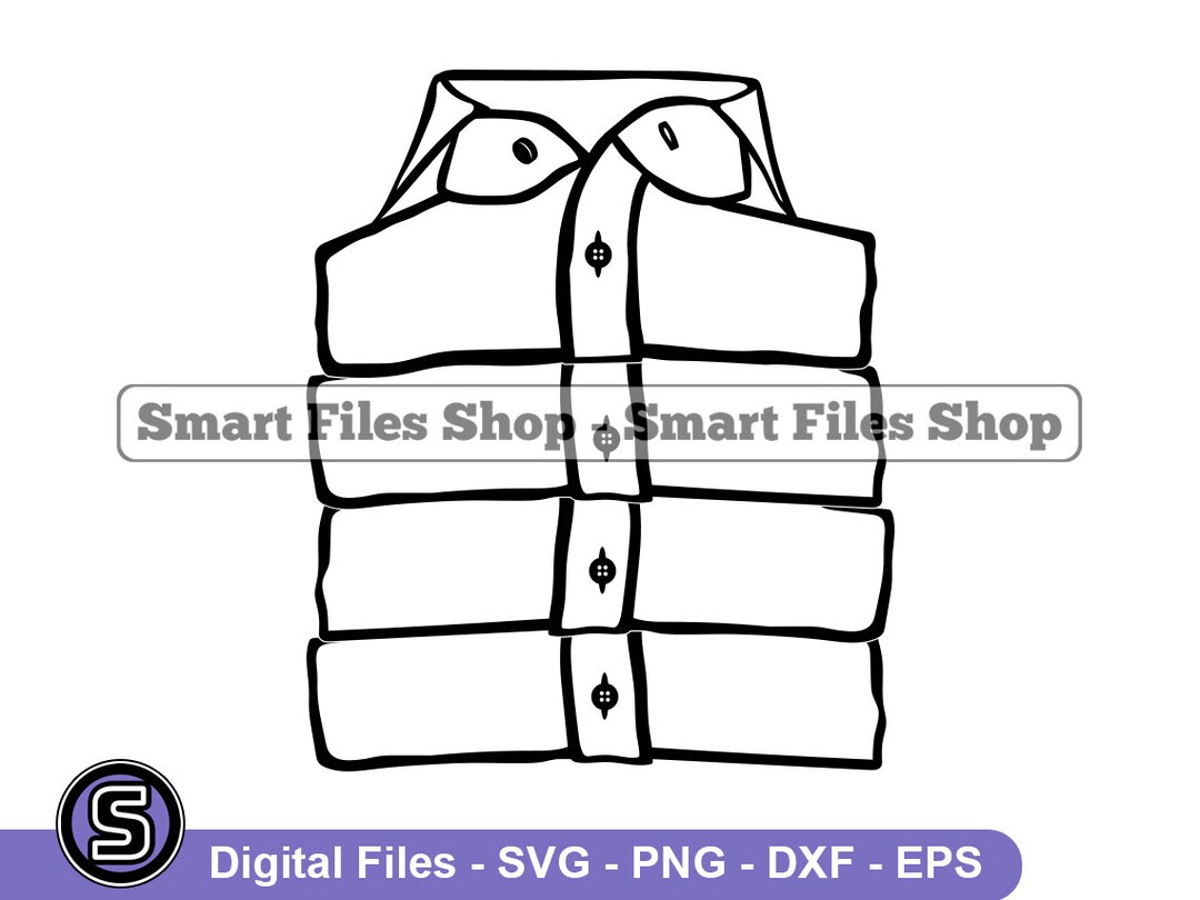 Folded Men's Shirts Svg Dry Cleaning Svg Laundry Svg - Etsy